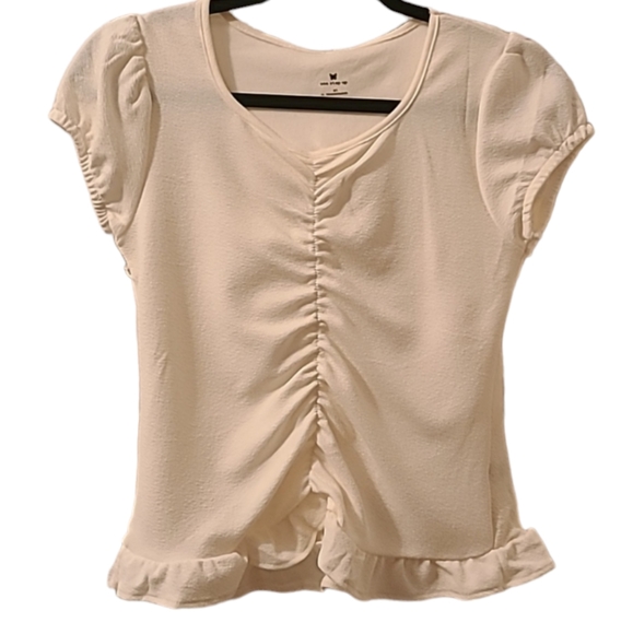 One Step Ahead | Shirts & Tops | One Step Up Brand Girls White Short ...